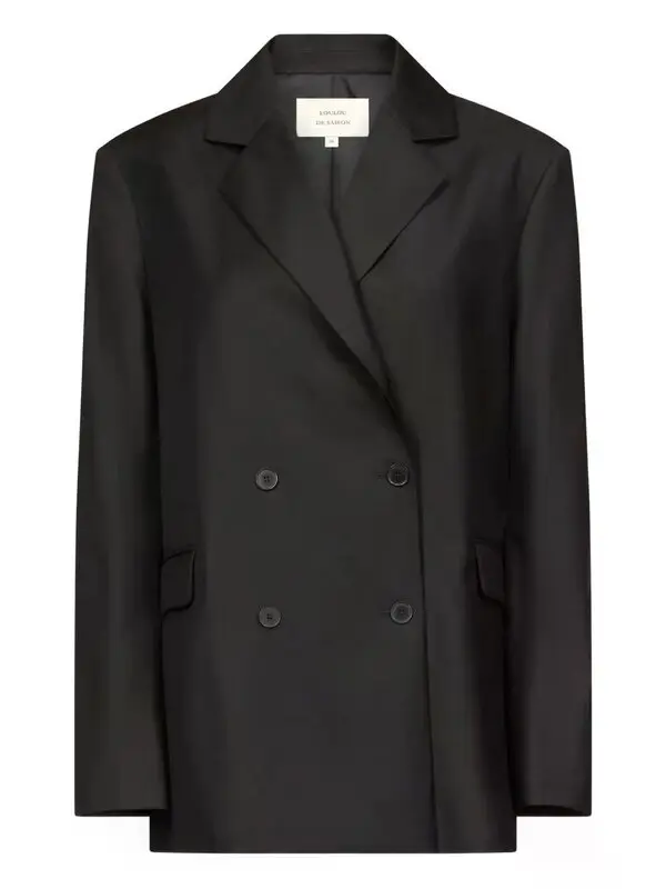 Loulou De Saison Double-breasted Blazer With Notched Lapels
