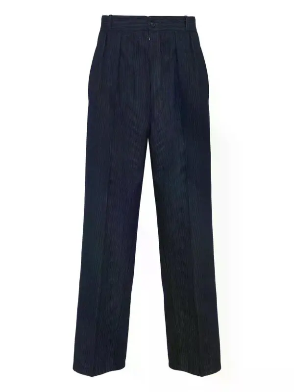 MAISON MARGIELA Pinstripe Pleated Straight Leg Pants