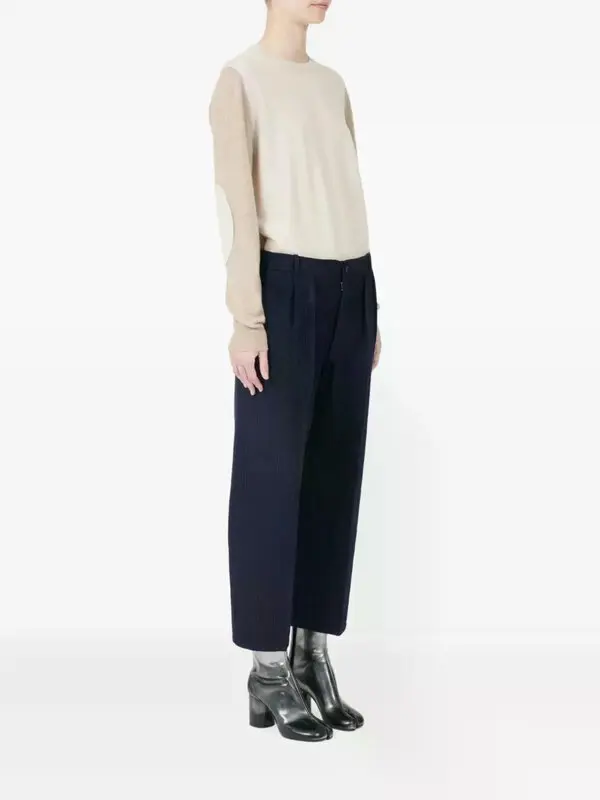 MAISON MARGIELA Pinstripe Pleated Straight Leg Pants