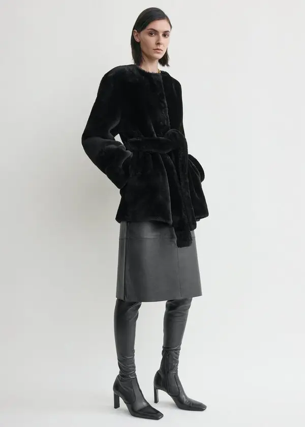 TOTEME Shearling Runway Jacket - Black