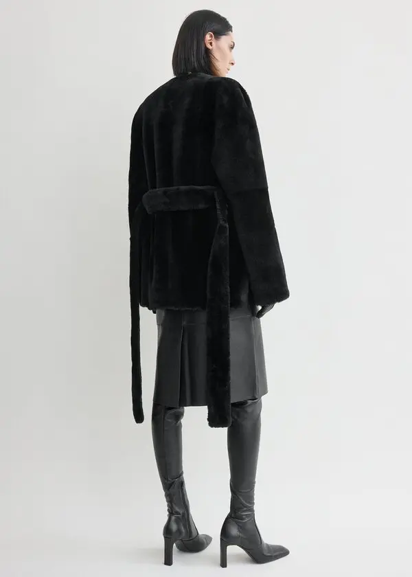 TOTEME Shearling Runway Jacket - Black