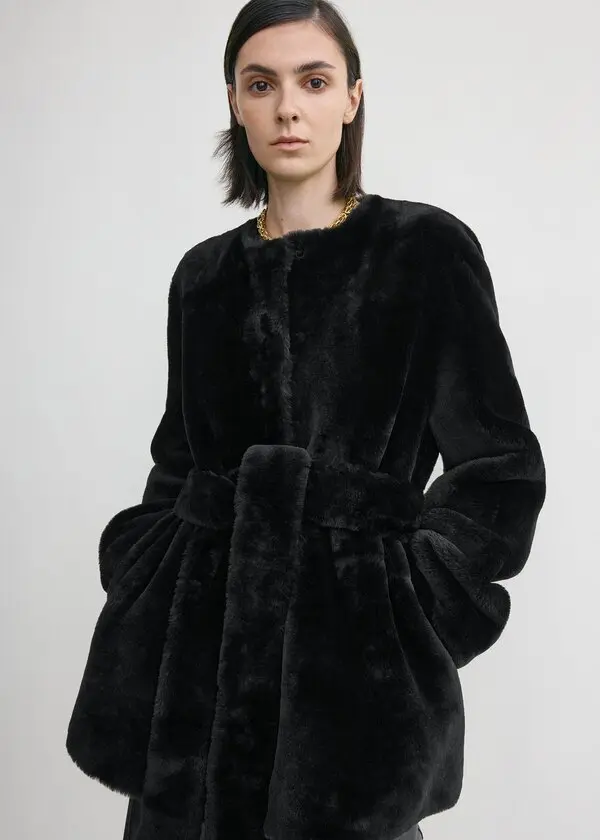 TOTEME Shearling Runway Jacket - Black