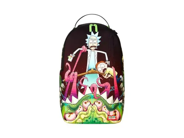 SPRAYGROUND Rick And Morty Dlxr Alien Mouth Half Sharkmouth Dlxr Backpack - Multicolor