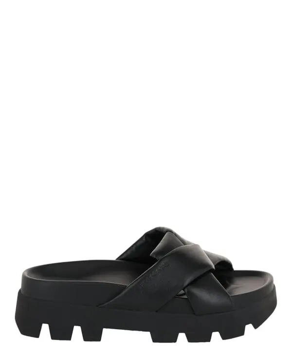 FERRAGAMO Air Lug Leather Sandals