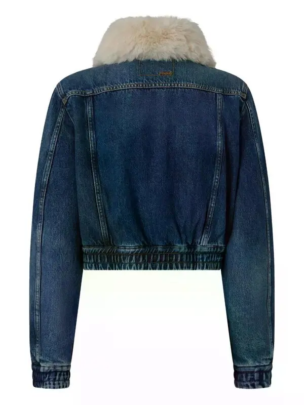Pinko Denim Jacket With Contrasting Collar
