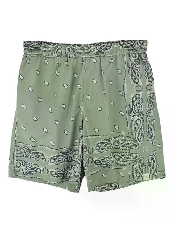 THE WORLD IS YOURS Paisley-print Swim Shorts - Green