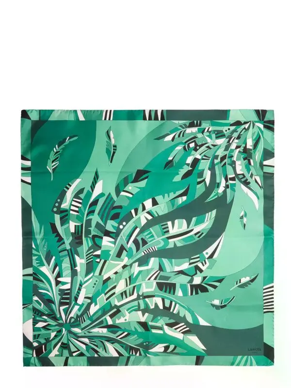 LANCEL Arabesque-print Silk Scarf