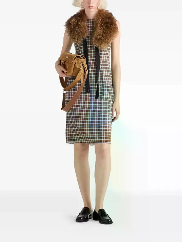Prada Checked Midi Dress