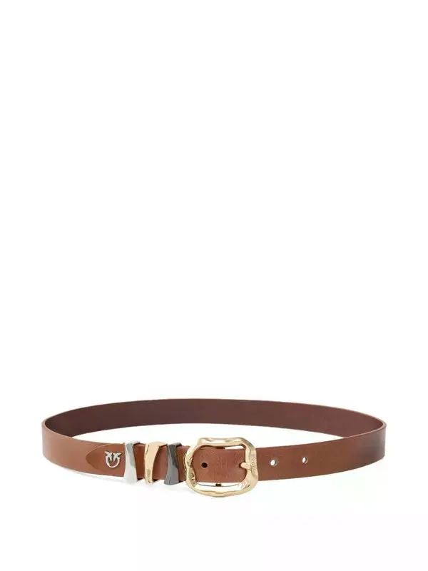 Pinko Leather Buckle Belt - Brown