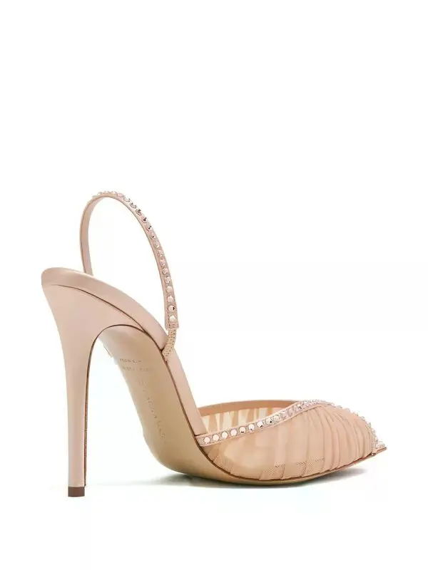 ANDREA WAZEN 105mm Kay Crystal-embellished Slingback Pumps