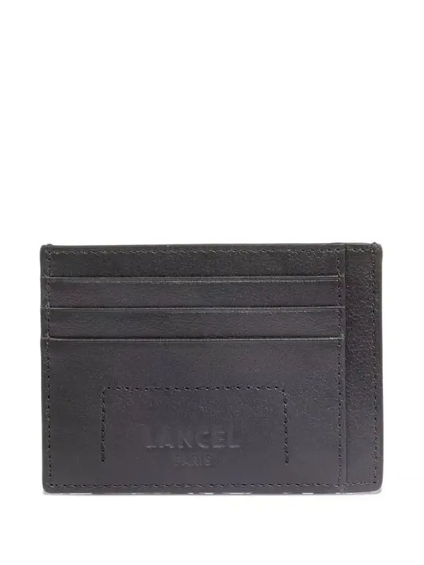 LANCEL 6cc/id Leather Card Holder - Black