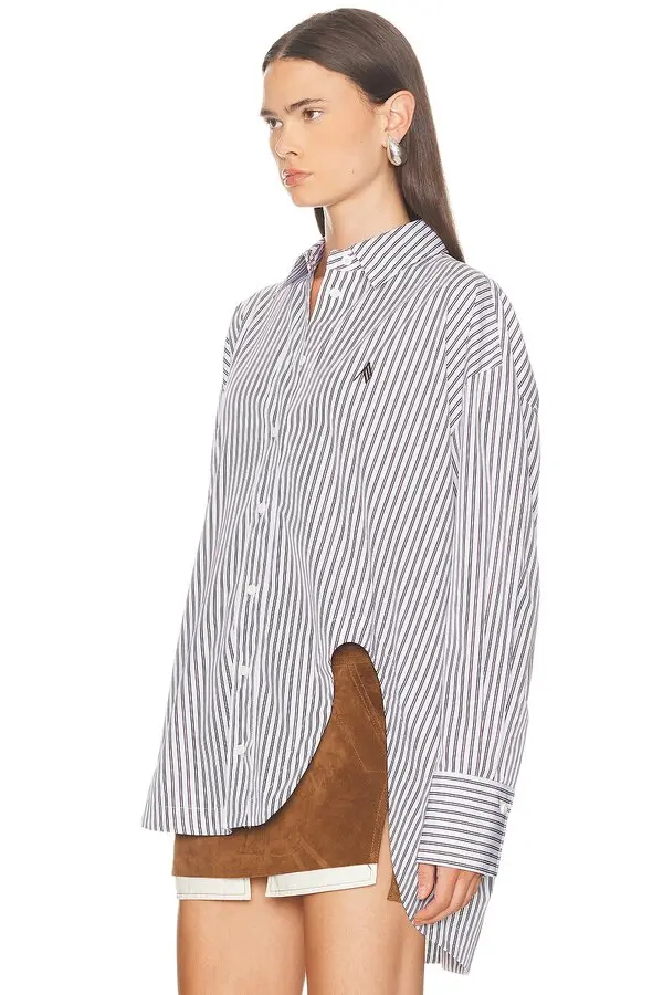 Attico Striped Poplin Shirt - Multicolor