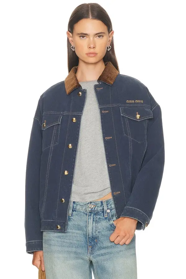 Miu Miu Button-up Denim Jacket