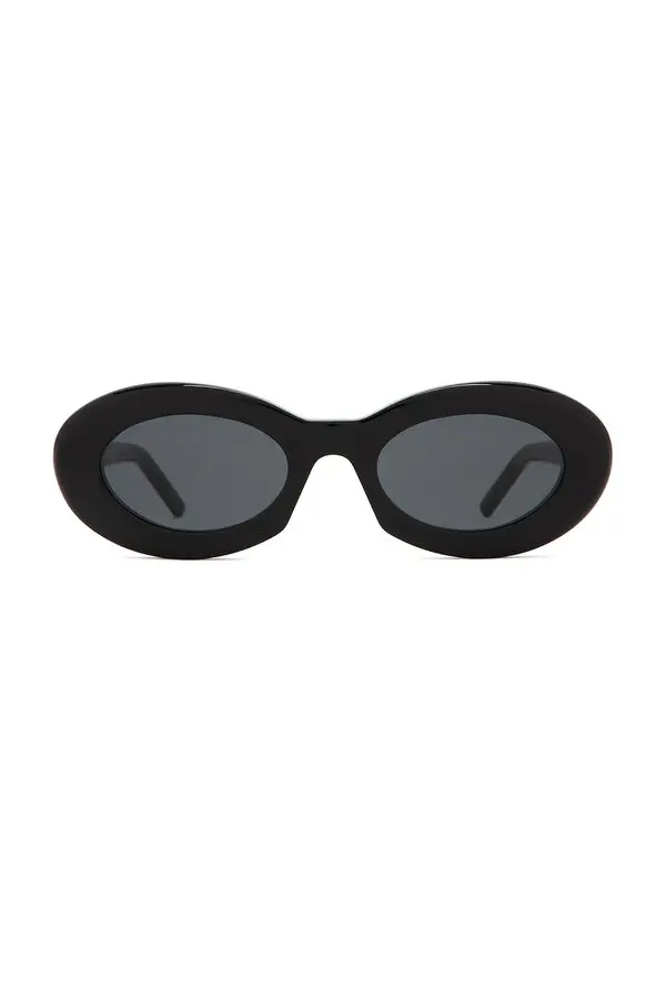 Saint Laurent Oval Sunglasses - Black