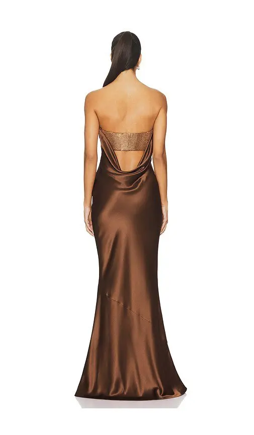 Retrofete Graziella Embellished Dress - Espresso