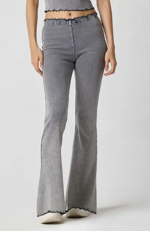 FLORENCE BY MILLS Washed Rib Flare Pants - Washed Ombre Blue