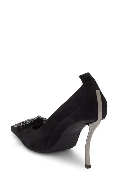 Jeffrey Campbell Parliament Pointed Toe Pump - Black Suede