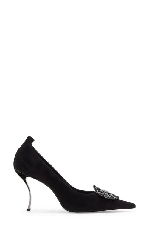 Jeffrey Campbell Parliament Pointed Toe Pump - Black Suede