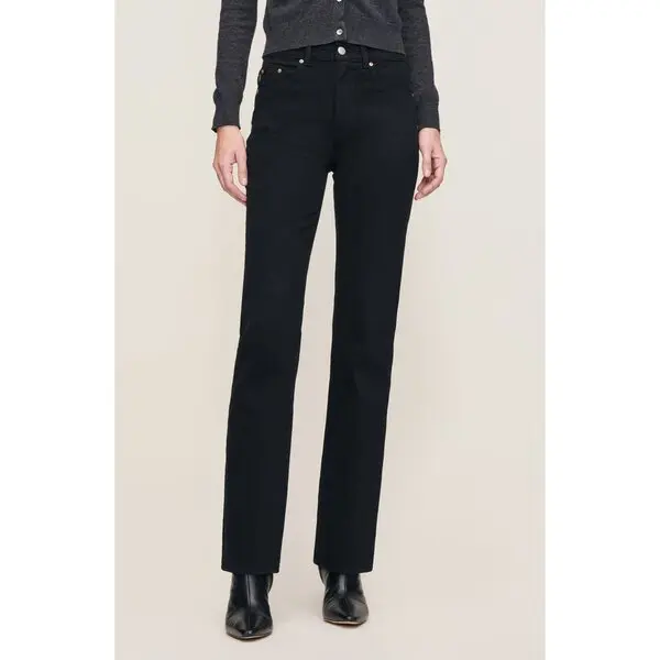 DL1961 Patti Straight High-rise Jeans - Black