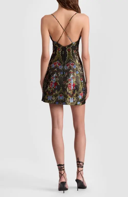 Alice + Olivia Tayla Floral Jacquard Lantern Minidress
