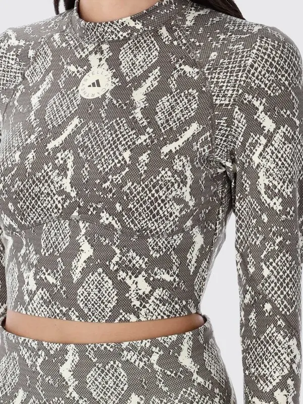 Adidas By Stella McCartney Cropped Long Sleeve Top - Grey
