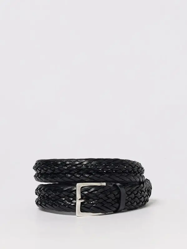 ORTIGNI Braided Leather Belt - Blue