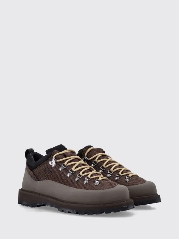 Diemme Lace-up Ankle Boots In Mesh With Padded Ankle And Rubber Sole - Brown
