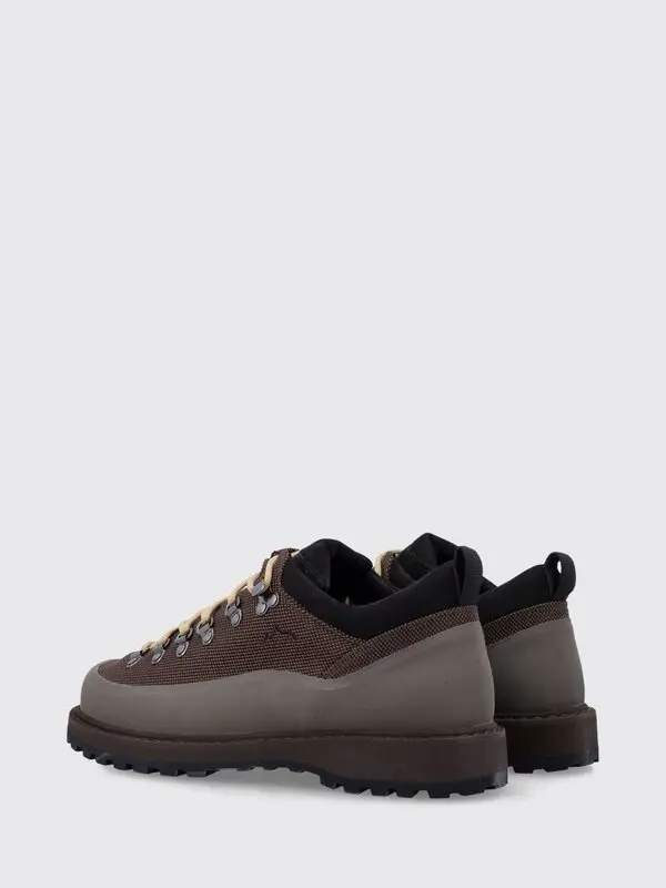 Diemme Lace-up Ankle Boots In Mesh With Padded Ankle And Rubber Sole - Brown