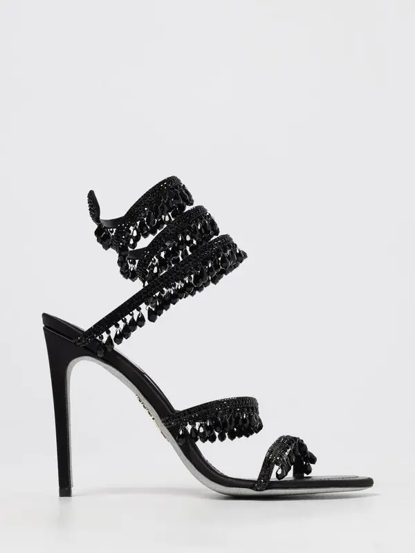 Rene Caovilla Heeled Sandal - Black