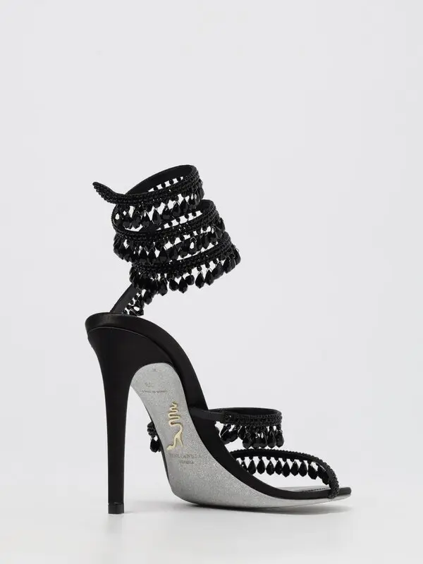 Rene Caovilla Heeled Sandal - Black