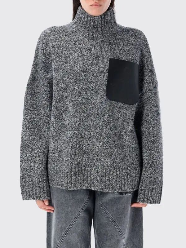 JW Anderson Ribbed High Neck Sweater - Grey