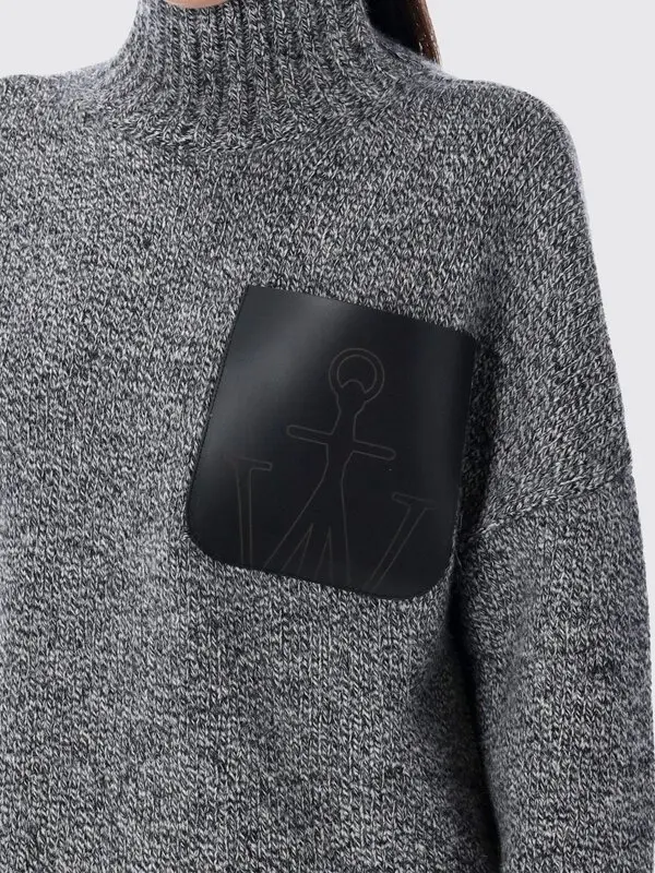 JW Anderson Ribbed High Neck Sweater - Grey