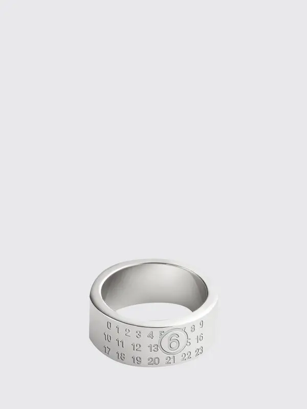 MAISON MARGIELA Engraved Logo Band Ring - Silver