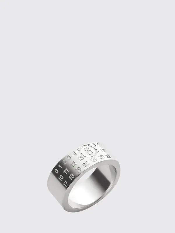 MAISON MARGIELA Engraved Logo Band Ring - Silver