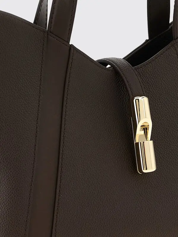 Furla Goccia Small Grained Tote Bag - Brown