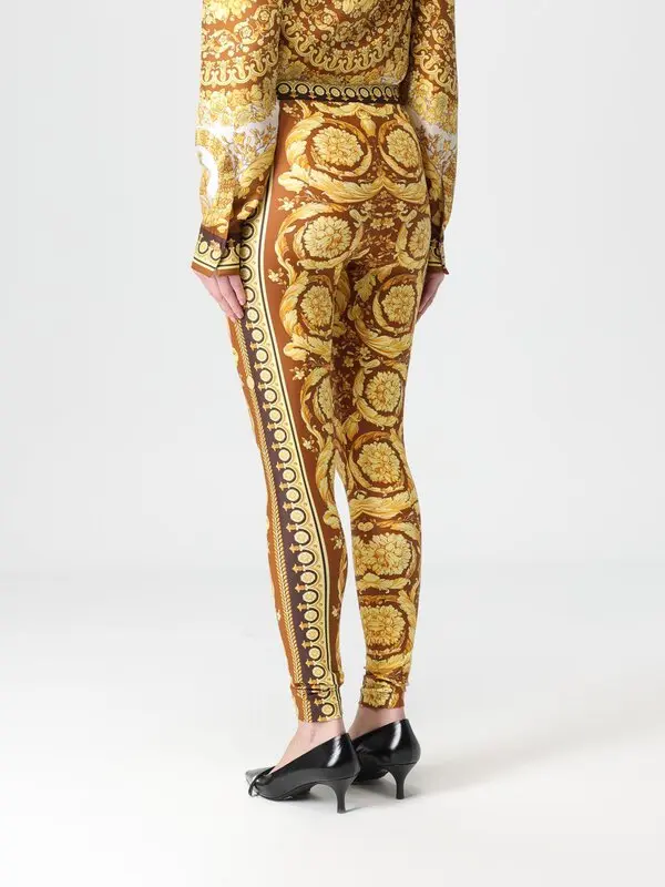 Versace Printed Pants - Brown