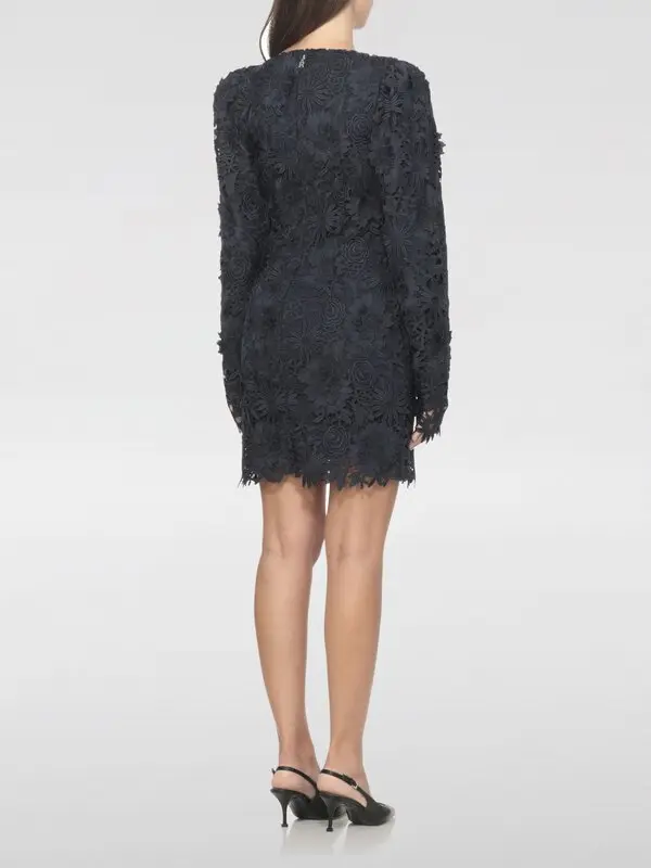 Rotate Birger Christensen '3D Lace Ls Mini' Dress Blue - de 36