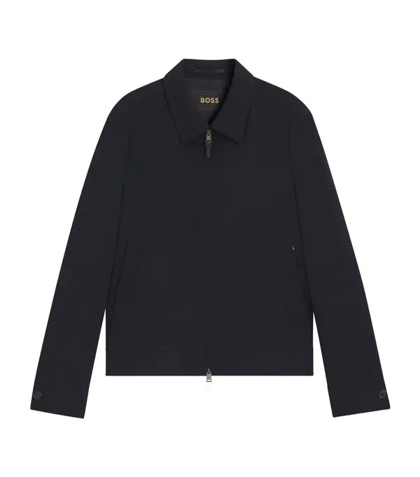 BOSS Virgin Wool Water-repellent Slim-fit Jacket
