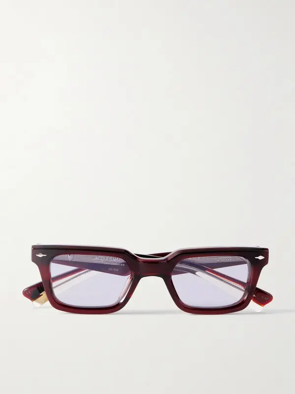 JACQUES MARIE MAGE Casablanca D-frame Sunglasses - Burgundy
