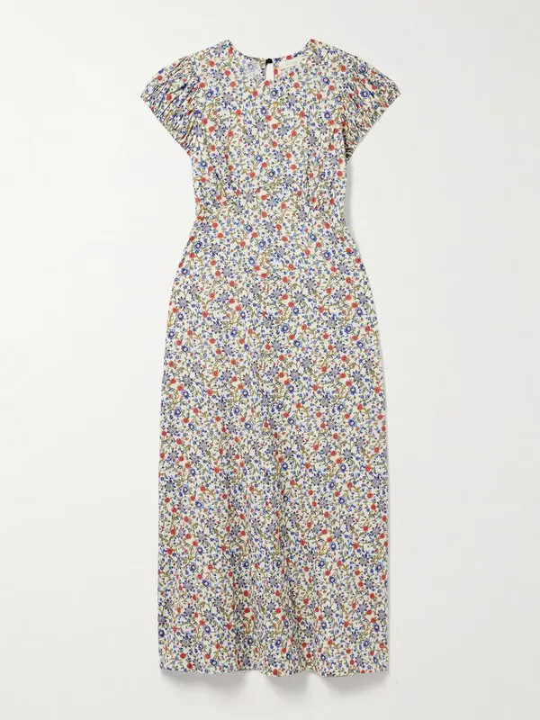 DÔEN Rhodia Floral-print Organic Cotton-voile Midi Dress
