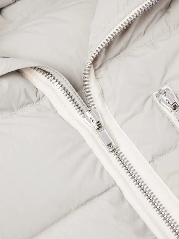 Rick Owens Quilted Shell Hooded Down Jacket - Gray