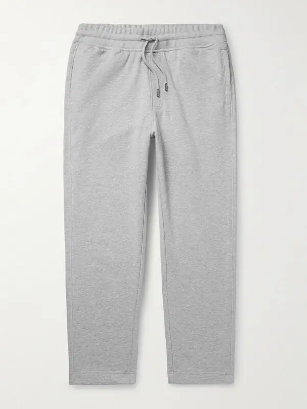 Mr P. Slim-fit Organic Cotton-jersey Sweatpants - Gray