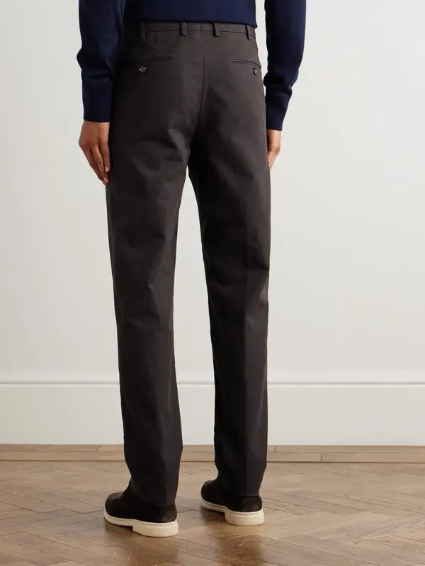 Loro Piana Carlo Hyannis Tapered Cotton-blend Trousers
