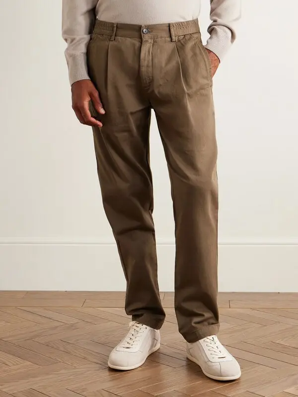 Mr P. James Pleated Tapered Trousers