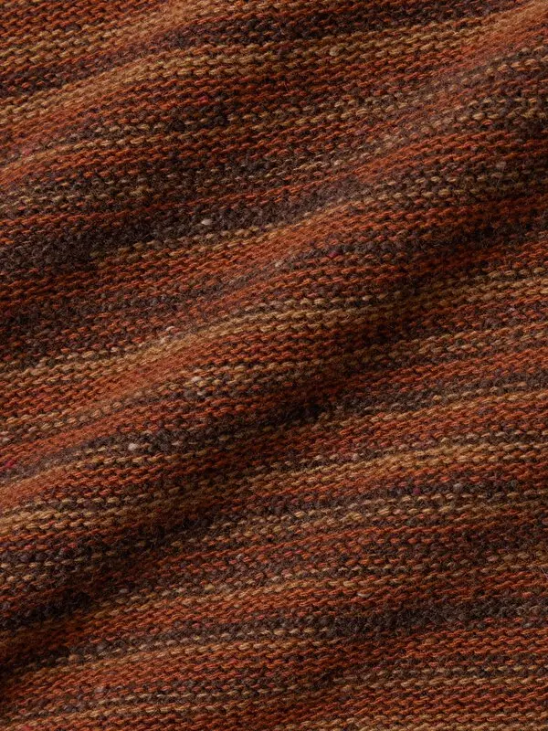 Inis Meáin Striped Merino Wool And Cashmere-blend Sweater