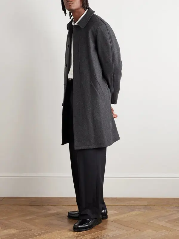 A.p.c. Auster Brushed Wool-blend Coat - Gray