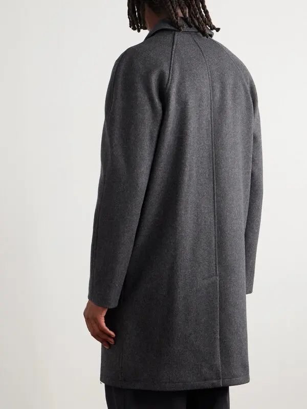 A.p.c. Auster Brushed Wool-blend Coat - Gray