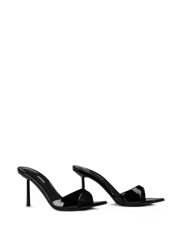 LE SILLA 80mm Bella Patent Leather Sandals - Black