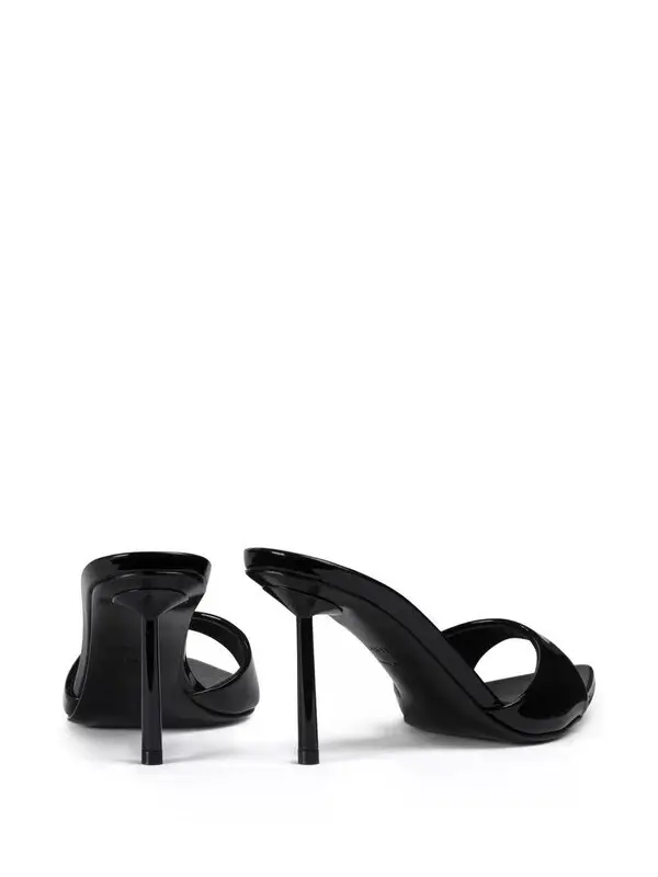 LE SILLA 80mm Bella Patent Leather Sandals - Black