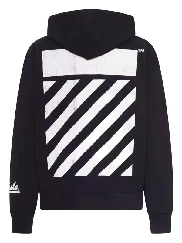 Off-White Hooded Print Hoodie
